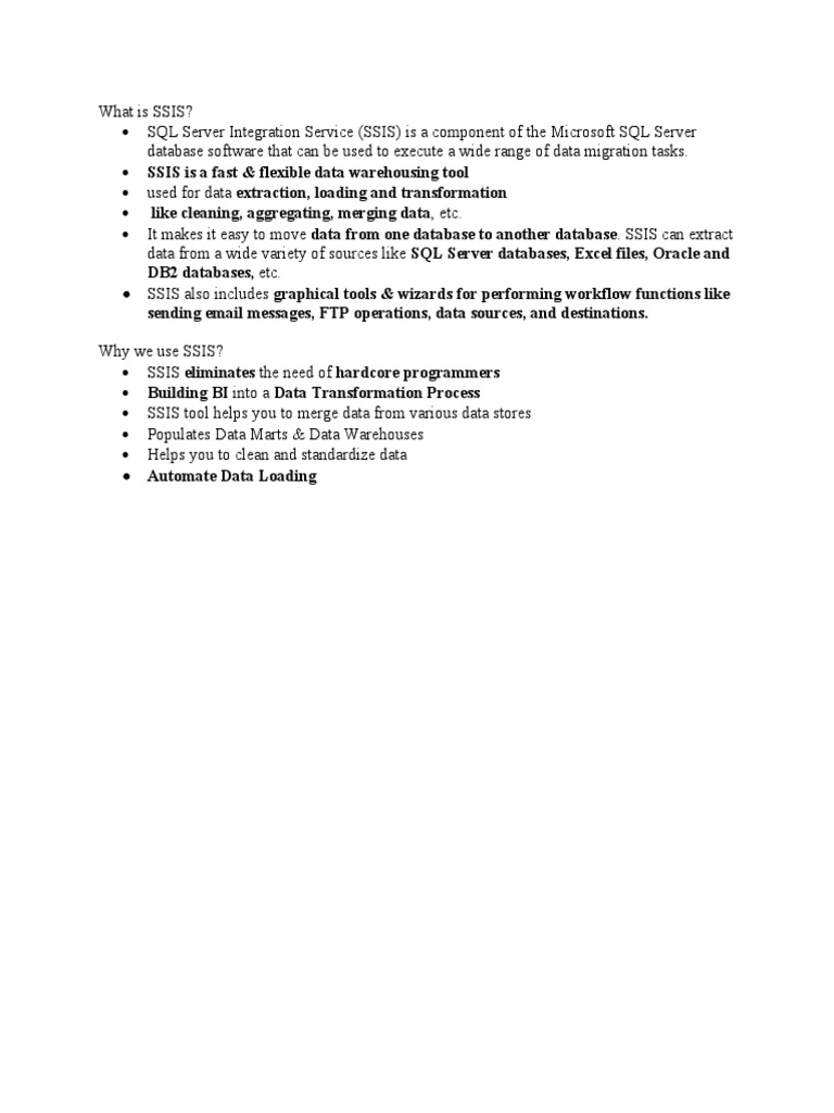 DB2 Databases, Etc. Sending Email Messages, FTP Operations, Data Sources, and Destinations | PDF ...