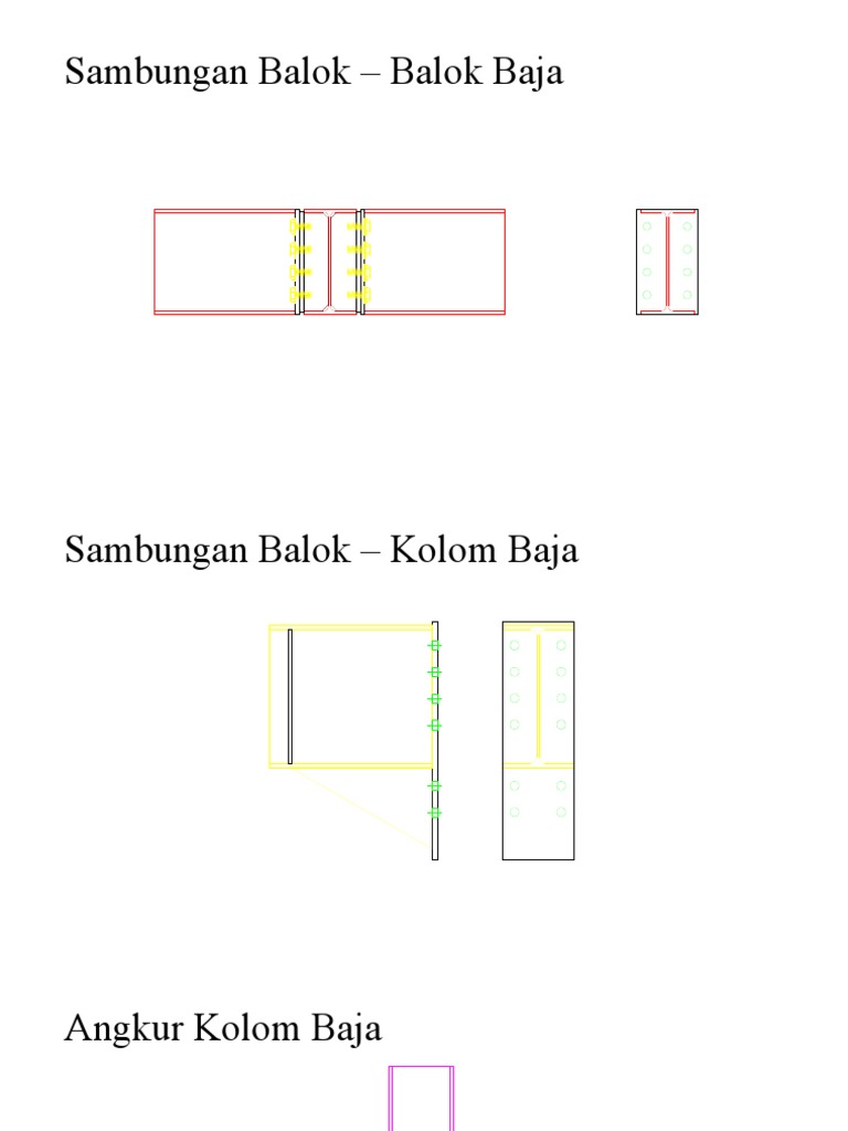 Sambungan Balok - Balok Baja | PDF