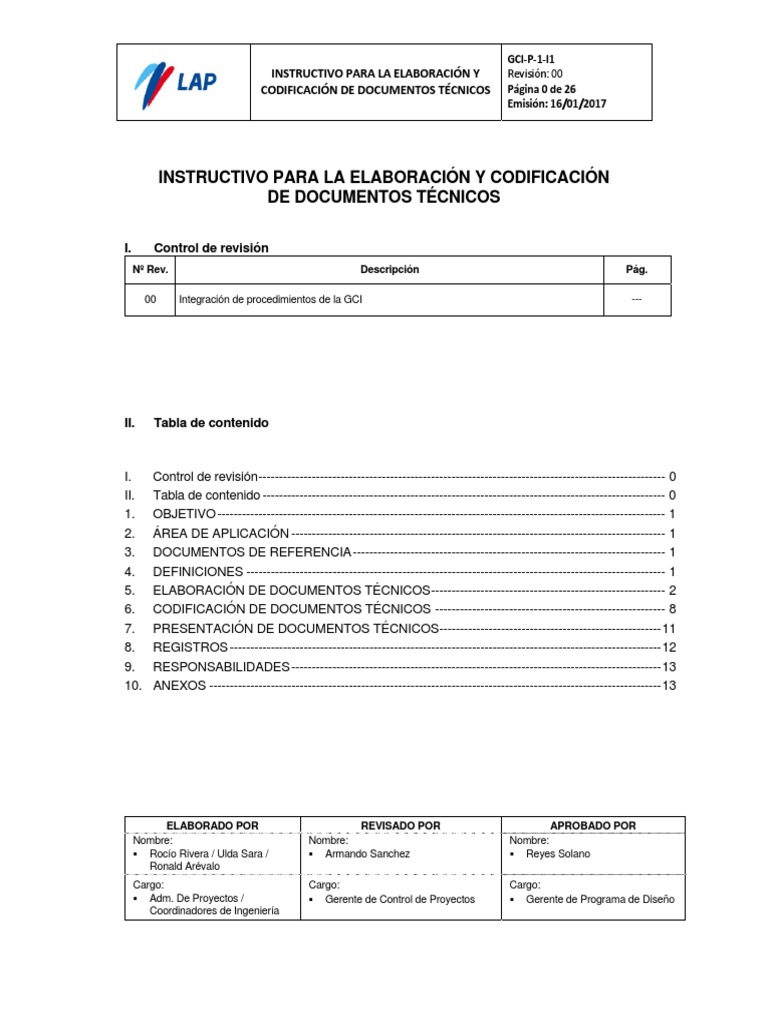 Instructivo para La Elaboración Y Codificación de Documentos Técnicos | PDF | Cad automático ...