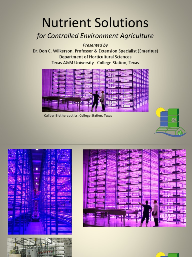 Nutrient Solutions: For Controlled Environment Agriculture | PDF ...