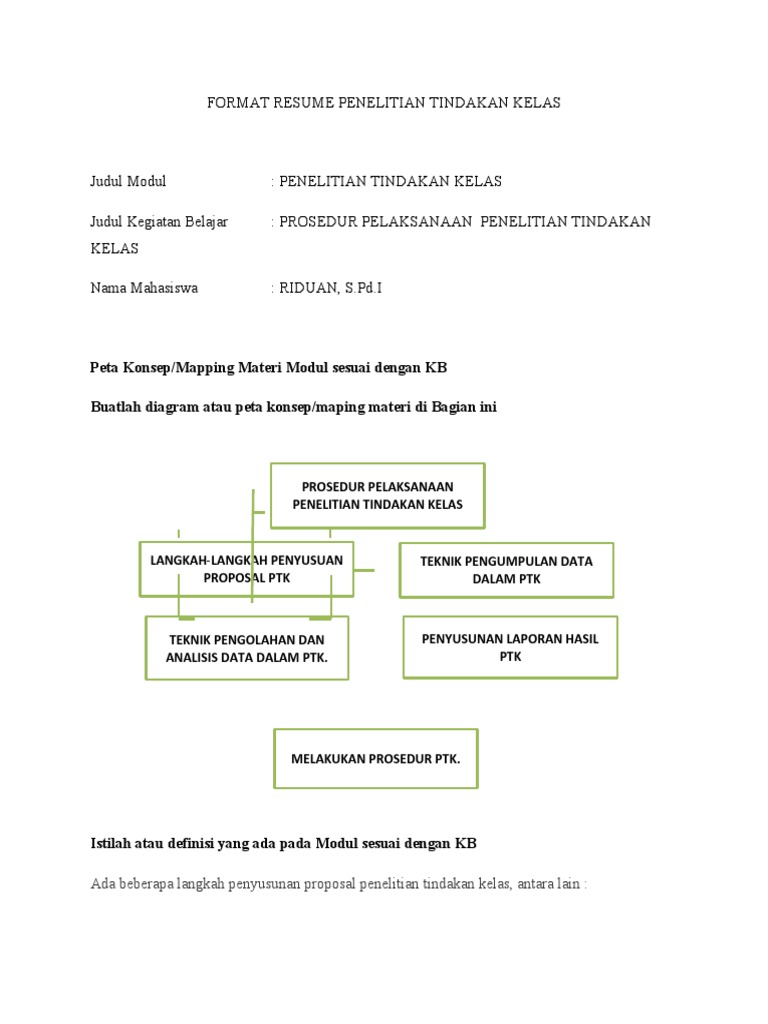 Form Resume PTK KB 2 | PDF