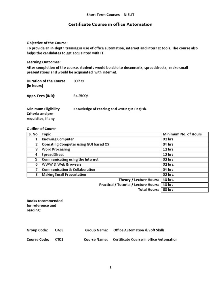 OfficeAutomation | PDF