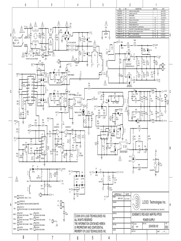 PF350 AMP and PSU SCHEMATIC | PDF