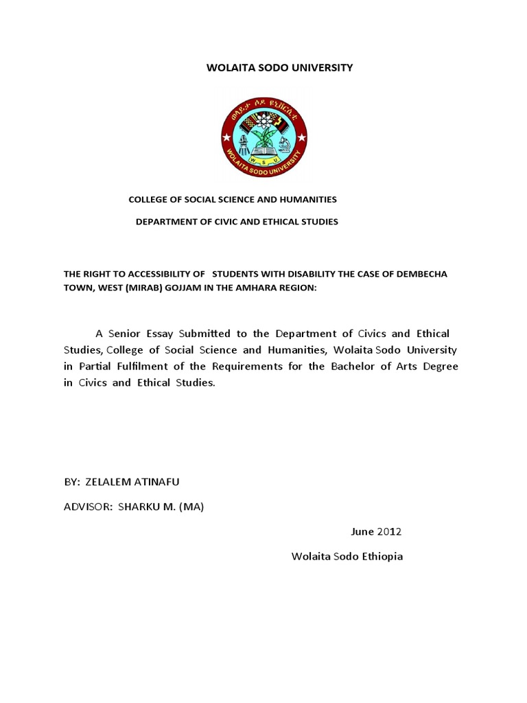 ZELALEM Final Research | PDF | Accessibility | Disability