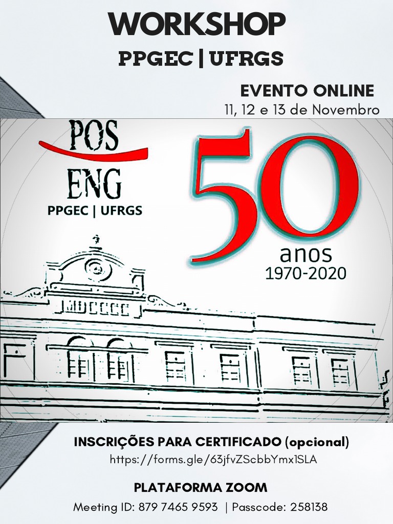 Divulgação Do Workshop Dos 50 Anos Do PPGEC-UFRGS | PDF | Engenharia ...