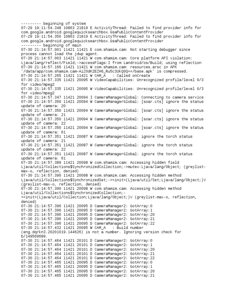 Log Cat 1627654497287 | PDF | Image Stabilization | Pointer (Computer Programming)
