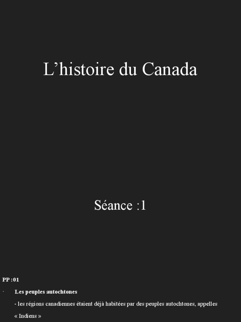 Histoire du Canada : Des origines à 1940 | PDF | Canada | Québec