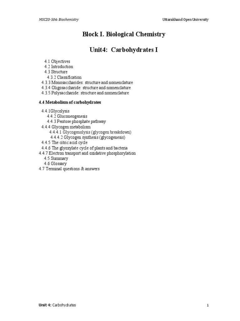 Carbohydrates Topic Part I | PDF | Carbohydrates | Polysaccharide