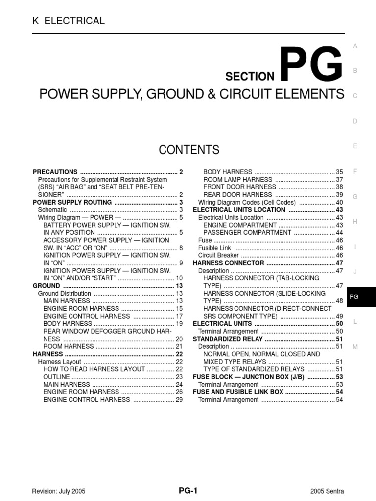 Power Supply, Ground & Circuit Elements: Section | PDF | Fuse ...