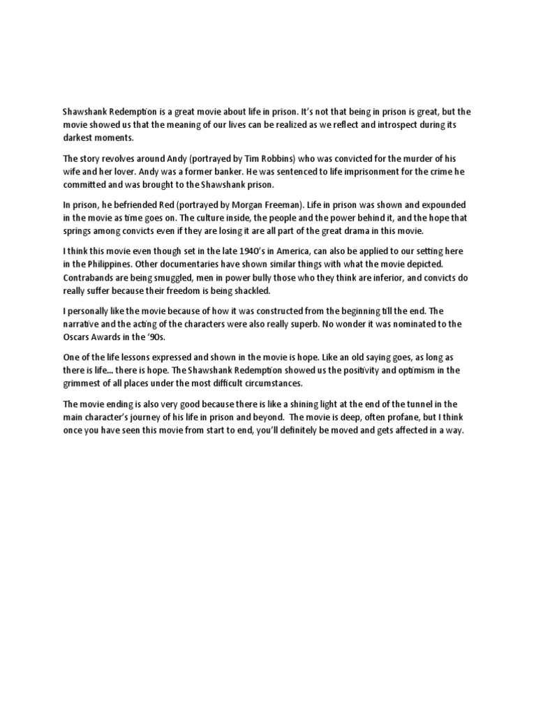 Shawshank Redemption | PDF | Art