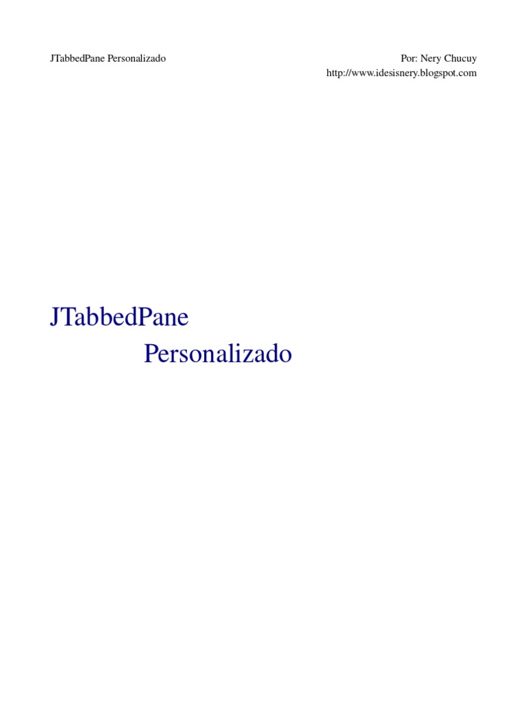 Personaliza JTabbedPane en Java | PDF | Java (lenguaje de programación) | Software