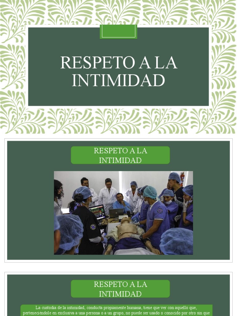 Respeto A La Intimidad Del Paciente | PDF | Consentimiento informado ...