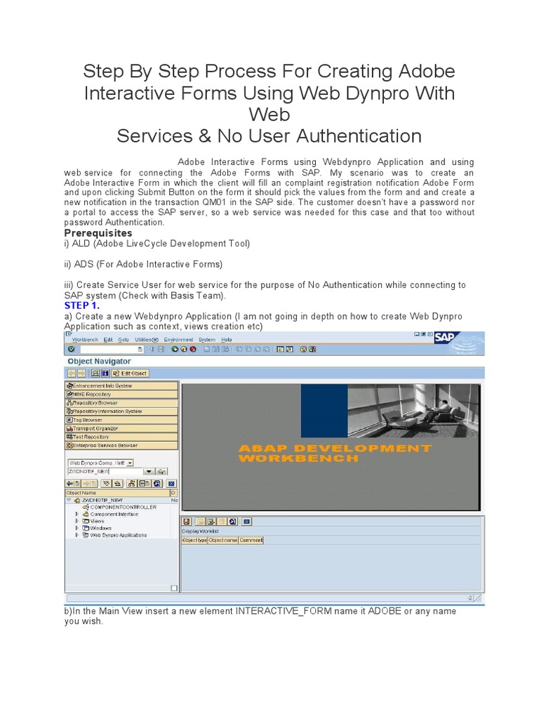 Step by Step Process For Creating Adobe | PDF | Web Service | Window ...