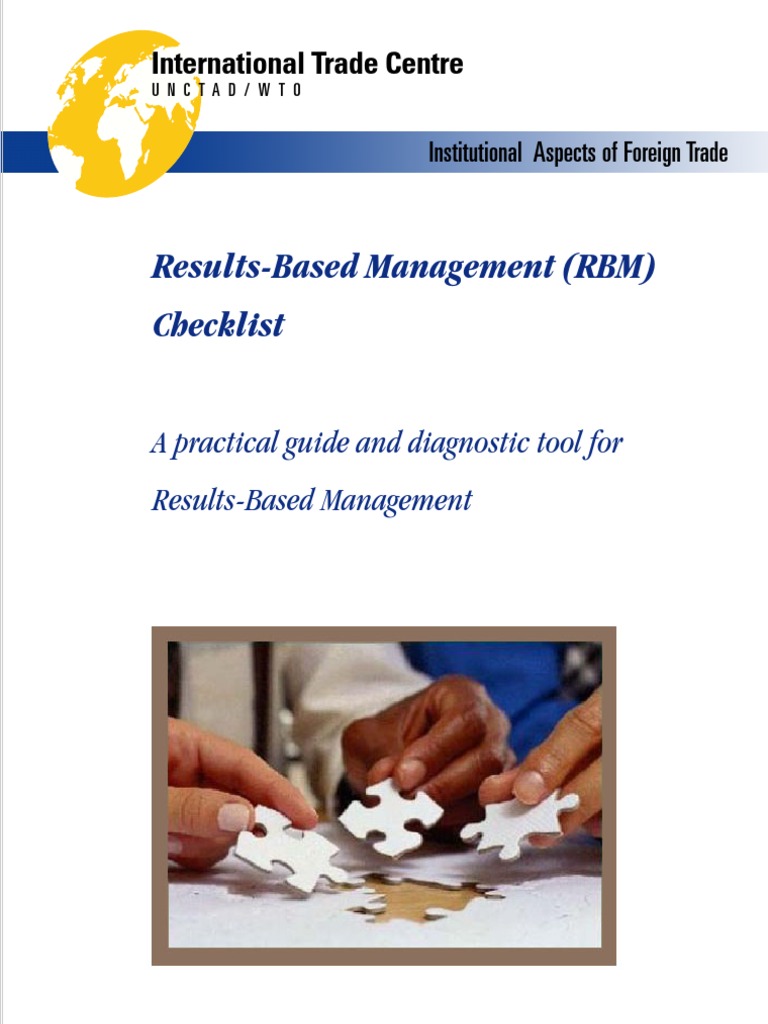 Results-Based Management (RBM) Checklist: International Trade Centre