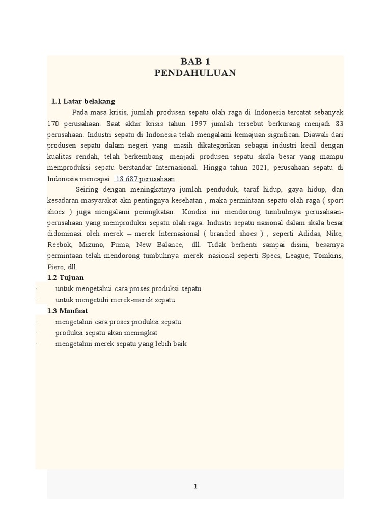 Pembuatan Sepatu | PDF