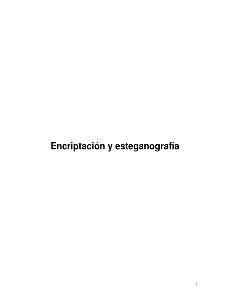 Encriptacion y Esteganografia | PDF | Clave (criptografía) | Cifrado