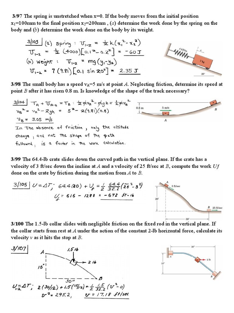 Solve-Work and Energy | PDF | Teaching Methods & Materials