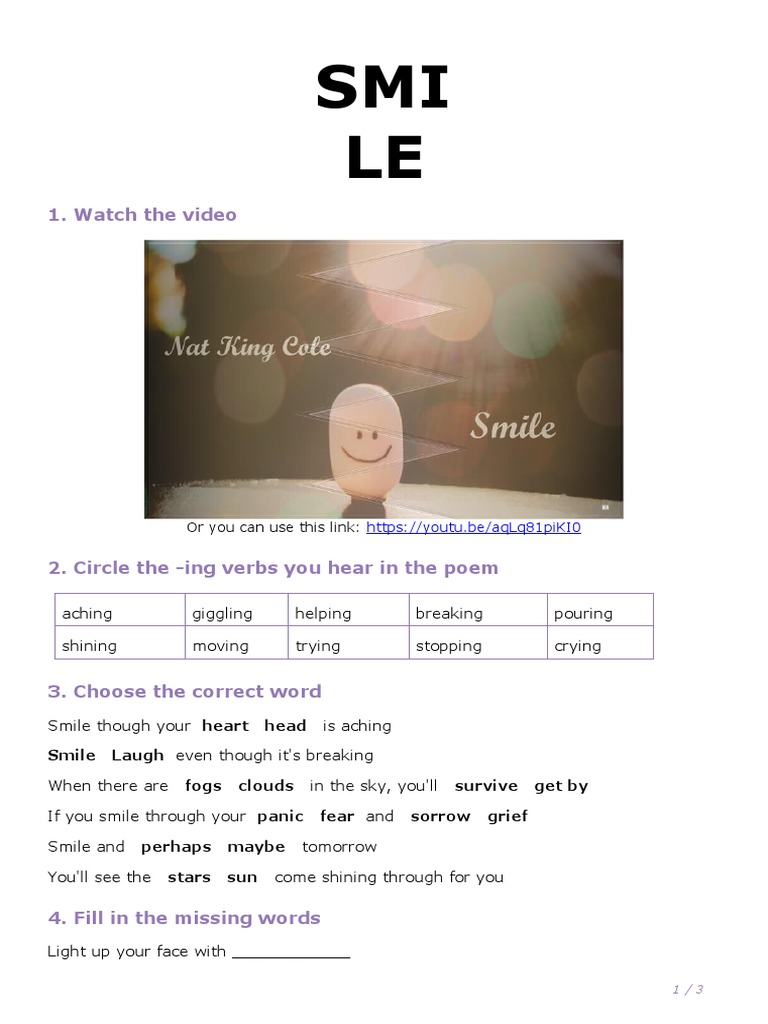 SMI LE: 1. Watch The Video | PDF