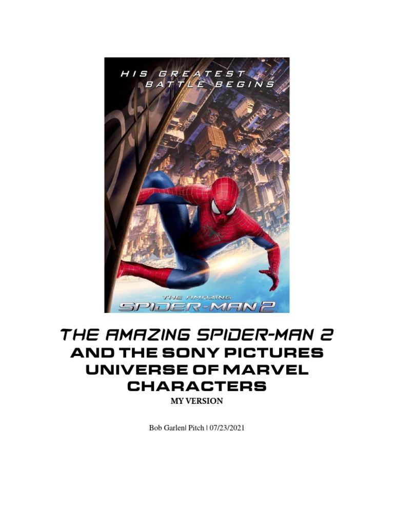 My Pitch For The Amazing Spider-Man Cinematic Universe | PDF | Spider ...