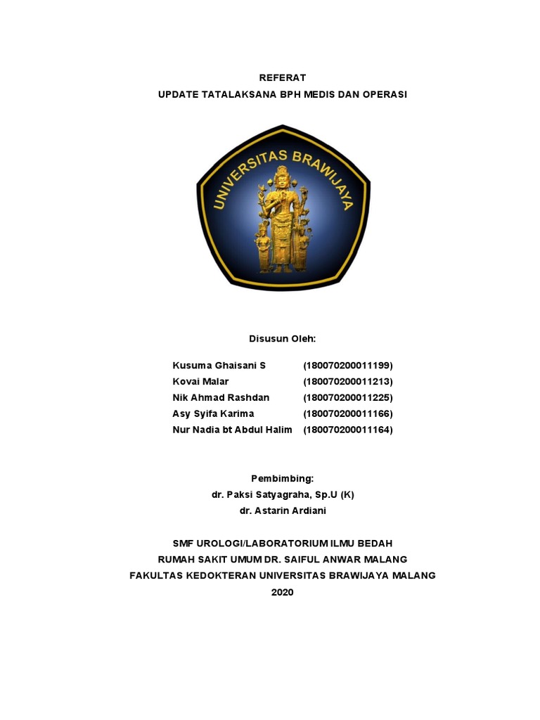Referat Tatalaksana BPH | PDF