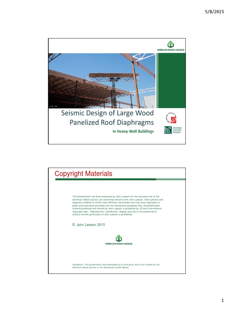 Large Wood Roof Diaphagms | PDF | Beam (Structure) | Truss