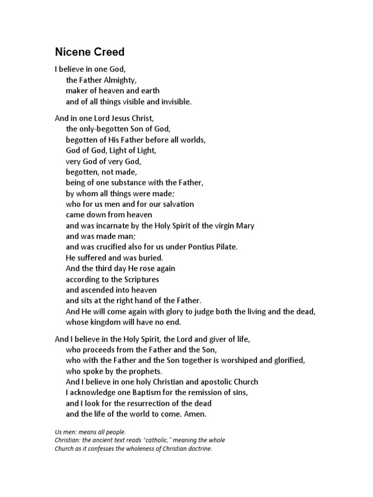 The Nicene Creed | PDF