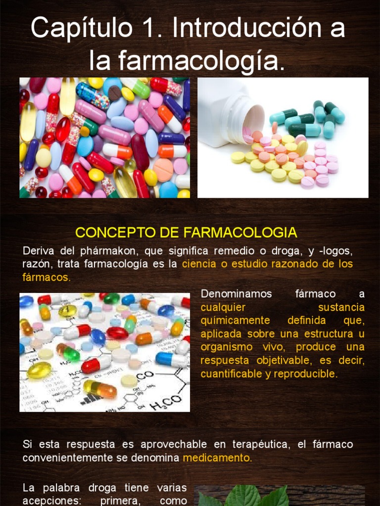 Capitulo 1 Introduccion A La Farmacologia Es | PDF | Farmacología | Medicamentos con receta