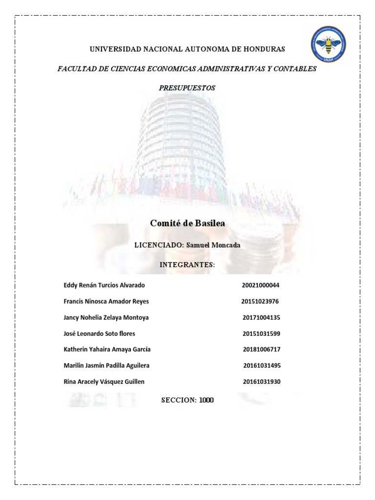 Comite de Basilea CNBS | Descargar gratis PDF | Basilea Ii | Basilea Iii