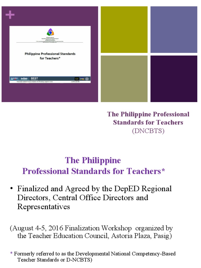 The Philippine Professional Standards For Teachers: (DNCBTS) | PDF ...