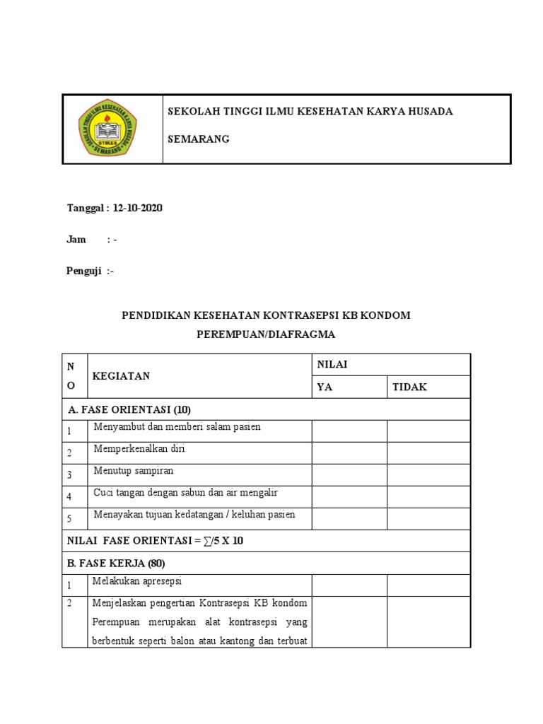 CEKLIST Dan SOP | PDF