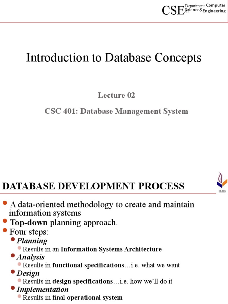 CSE-303 Database Lecture Sheet | PDF | Software Development Process | Databases