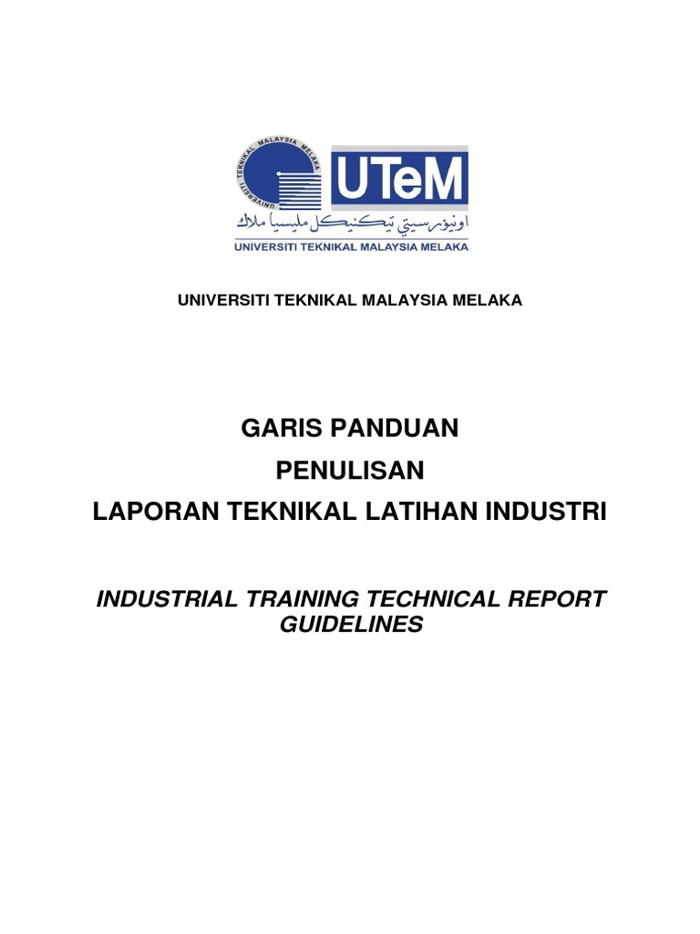 Garis Panduan Penulisan Laporan LI Pelajar UTeM | PDF