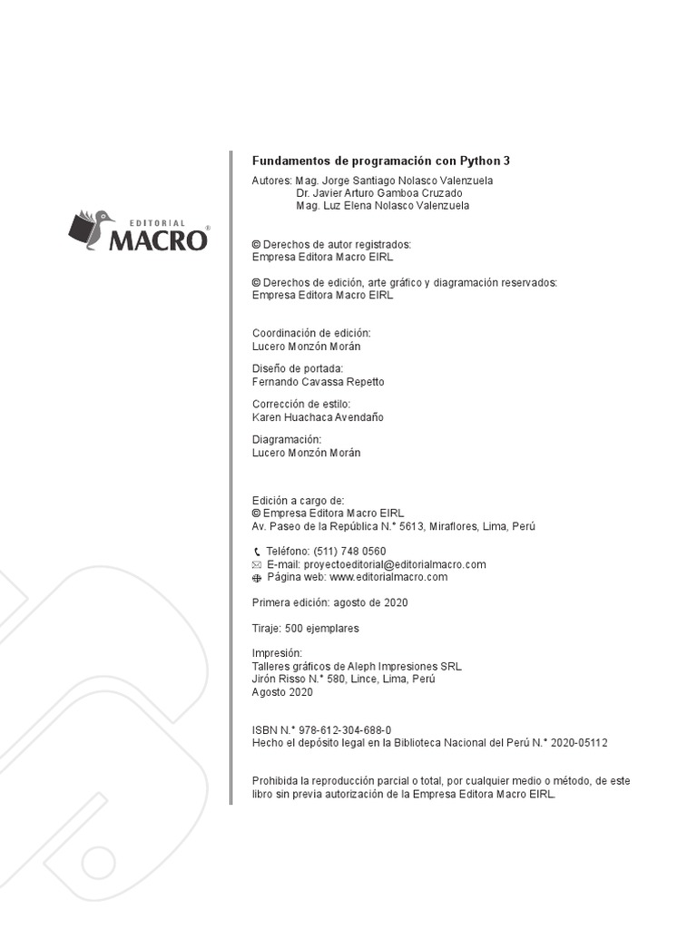 Fundamentos de Programación Con Python 3 | PDF | Python (lenguaje de ...