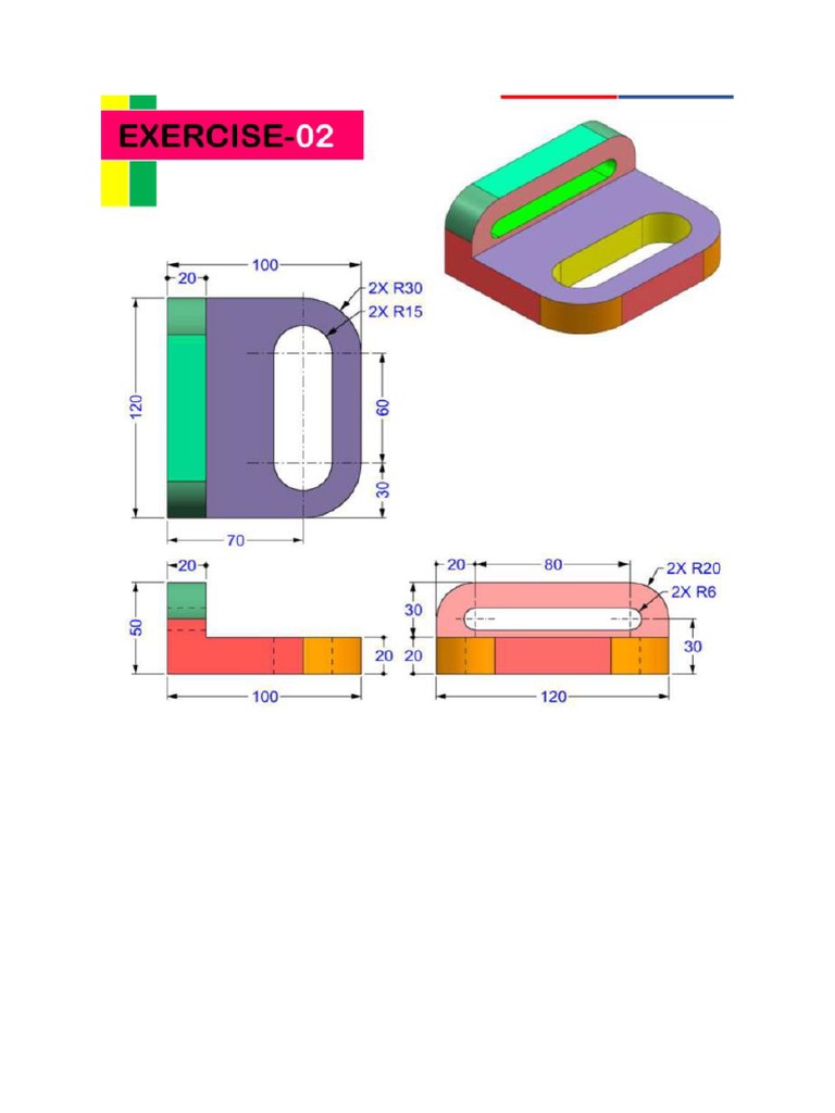 Exercise 3D Practice Drawings | PDF