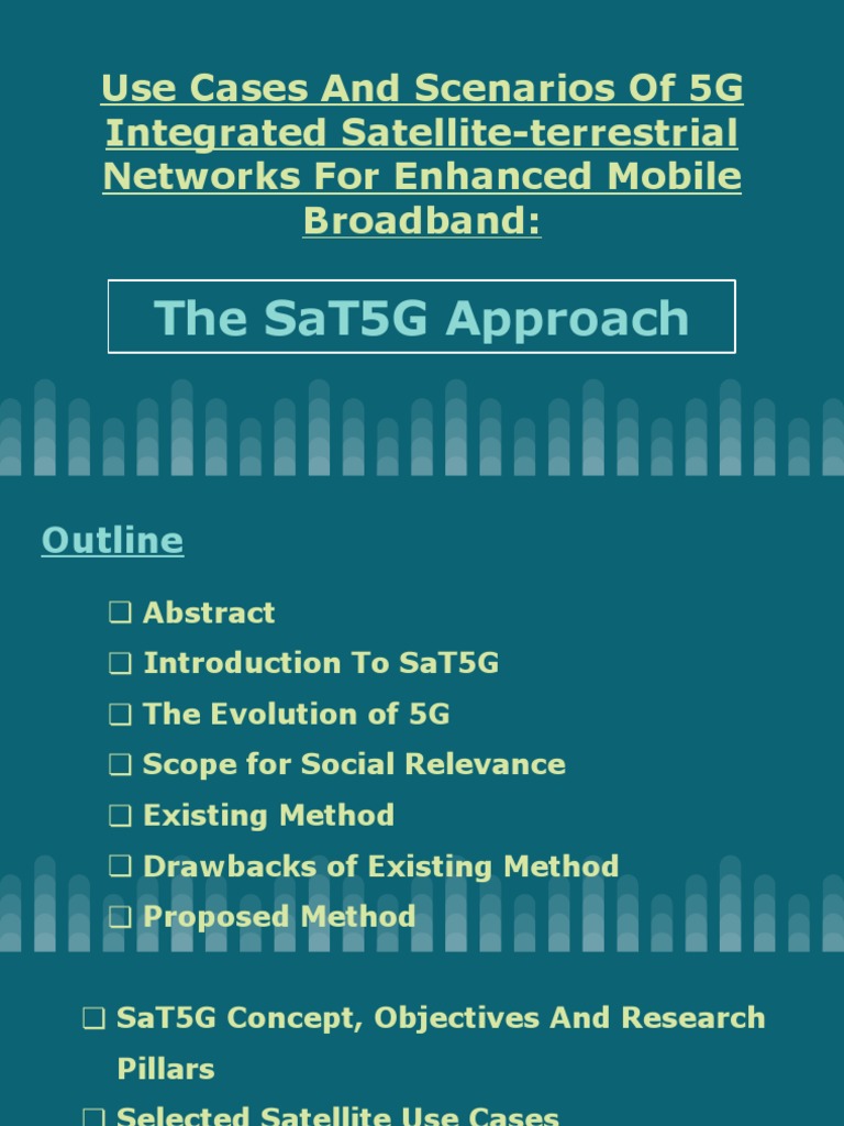 Use Cases and Scenarios of 5G Integrated Satellite-Terrestrial Networks ...
