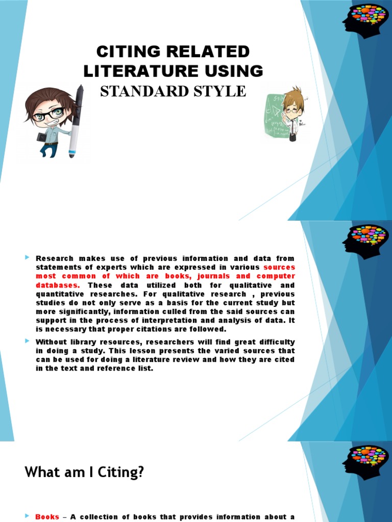 5 Citing Related Literature Using Standard Style | PDF | Data | Citation