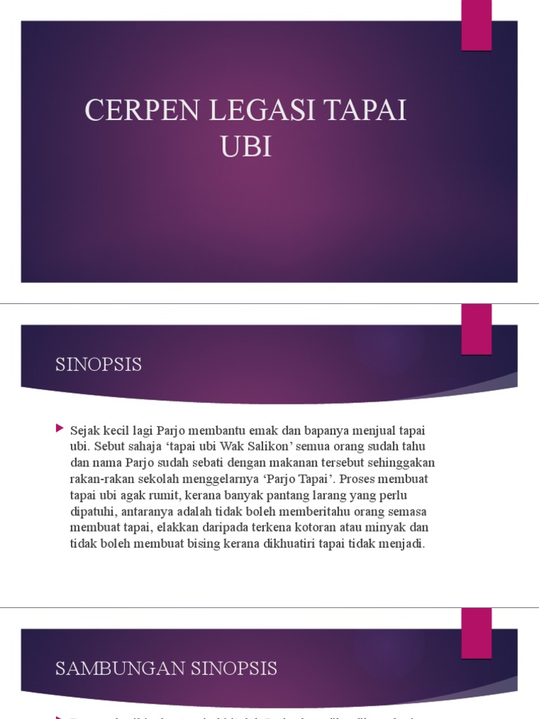 Cerpen Legasi Tapai Ubi | PDF | Kesehatan Holistik | Gaya Hidup
