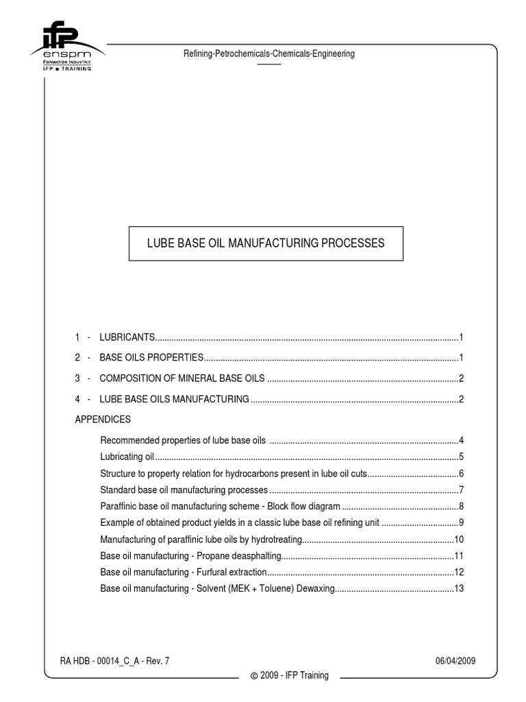 Lube Base Oil | PDF | Lubricant | Petroleum