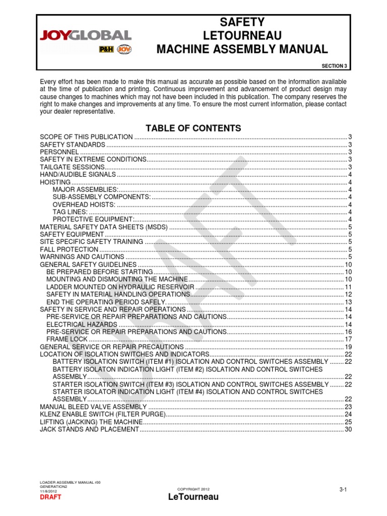 Section 3 - Assembly Safety | Download Free PDF | Loader (Equipment ...