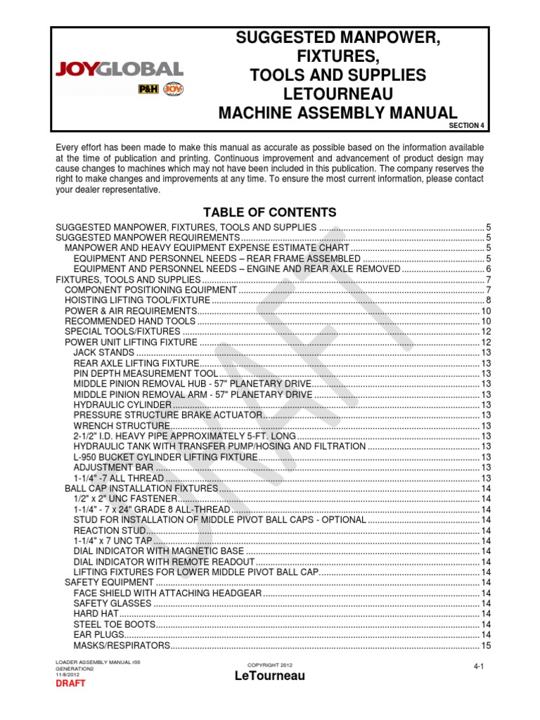 Section 4 - Assembly Manual | PDF | Crane (Machine) | Tools