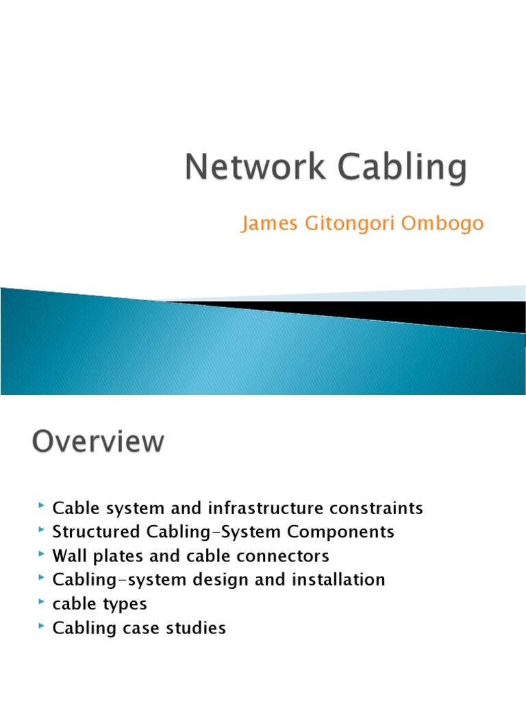 Lecture 4 Network - Cabling | PDF | Computer Network ...
