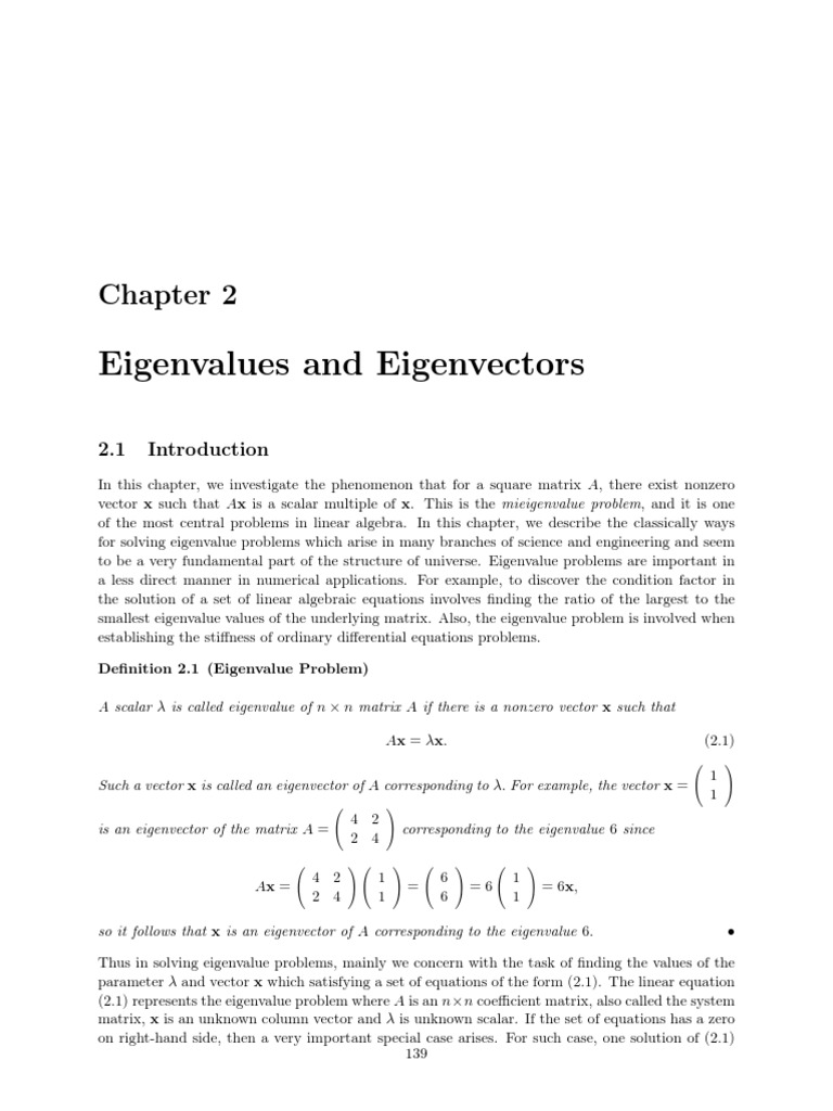 Eigenvalues and Eigenvectors | Download Free PDF | Eigenvalues And Eigenvectors | Matrix ...
