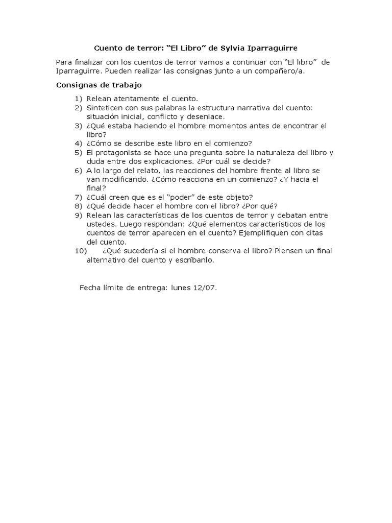 17 - Actividades Del Cuento El Libro | PDF