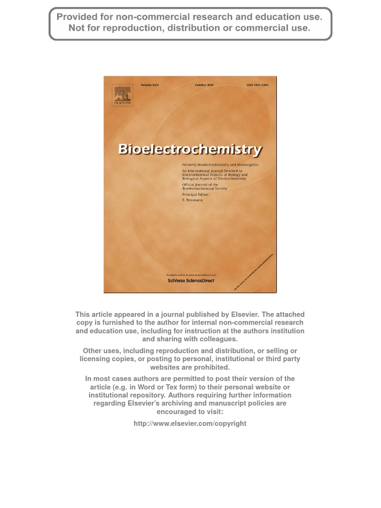 Bioelectrochemistry Paper | PDF | Electrochemistry | Redox