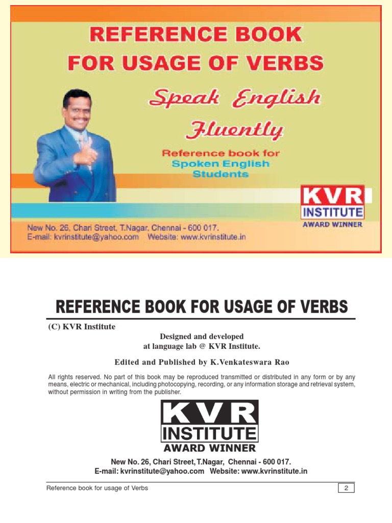 Verb Usage Reference Guide | PDF