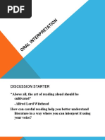 Guide To Oral Interpretation | PDF | Speech | Human Voice