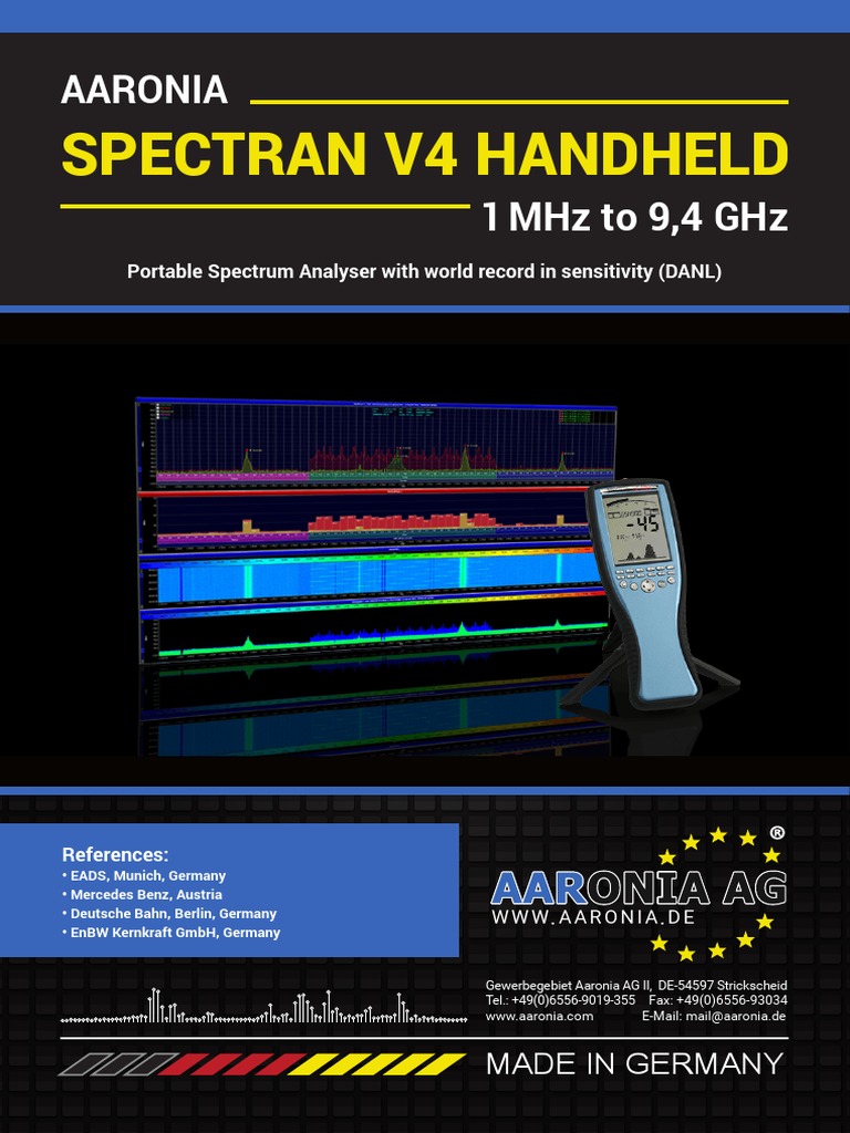 Aaronia Spectran V4 HF 60100 Sweep Analyzer | PDF | Spectrum | Antenna ...