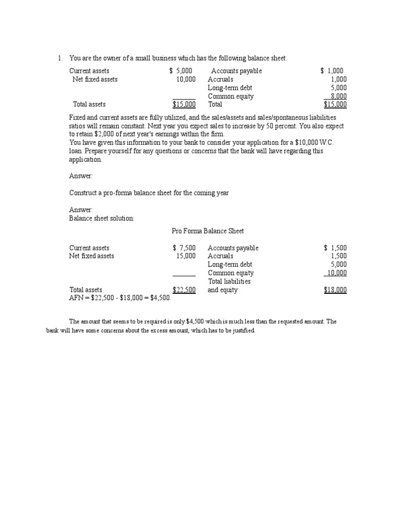 Practice Questions (CH 2) | PDF | Balance Sheet | Working Capital