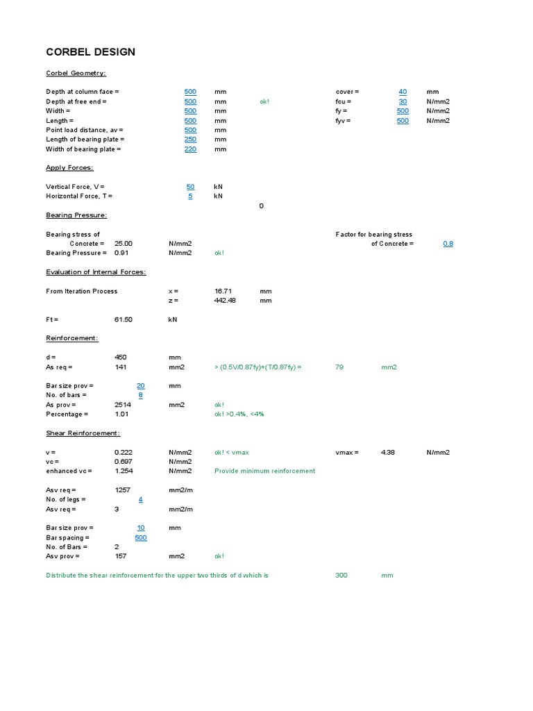 Corbel and Nib | PDF | Reinforced Concrete | Beam (Structure)
