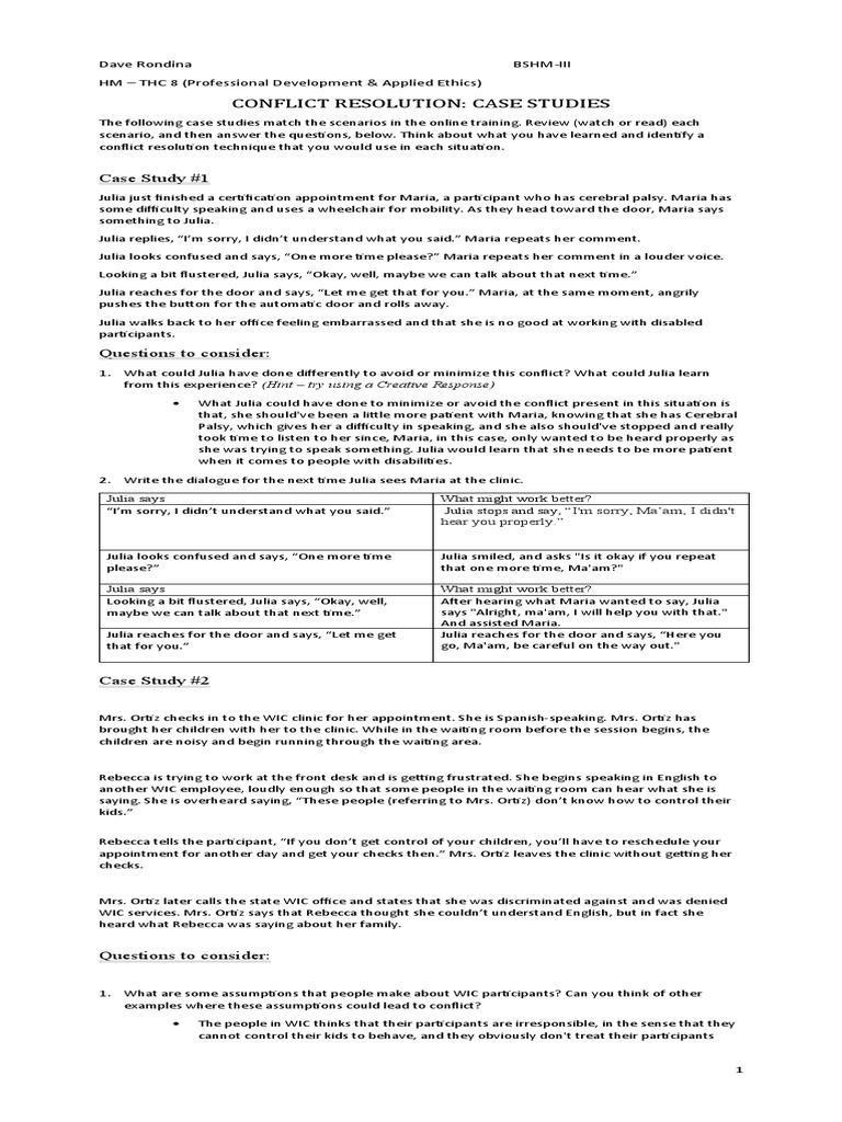 Conflict Resolution: Case Studies | PDF | Multilingualism | Languages